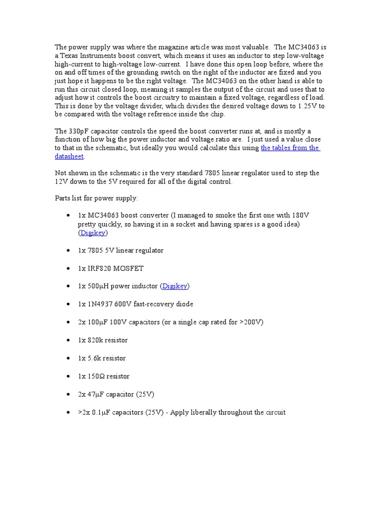 DC DC Converter BOM | PDF