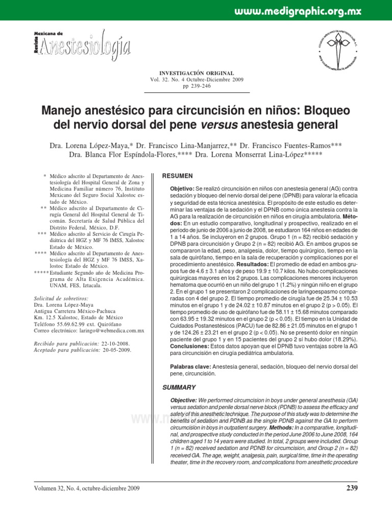 Bloqueo de La Base de Pene Evidencias | PDF | Circuncisión | Anestesia