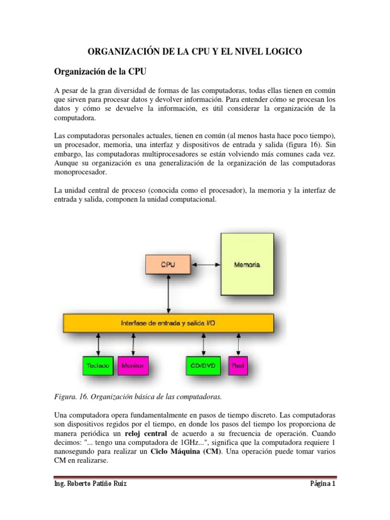 Organizacion de Computadoras | PDF | Unidad Central de procesamiento ...