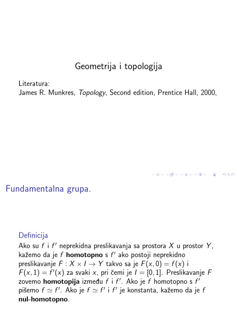 Topologija i Homotopija | PDF