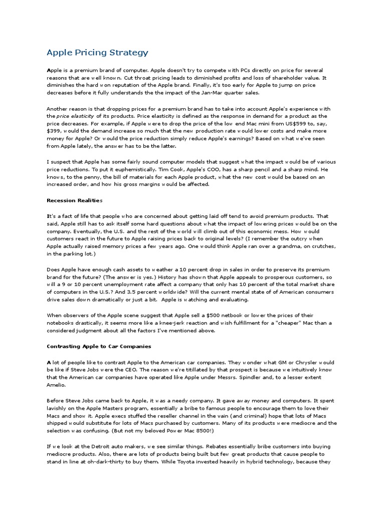 Apple Strategy | PDF | Apple Inc. | I Pod