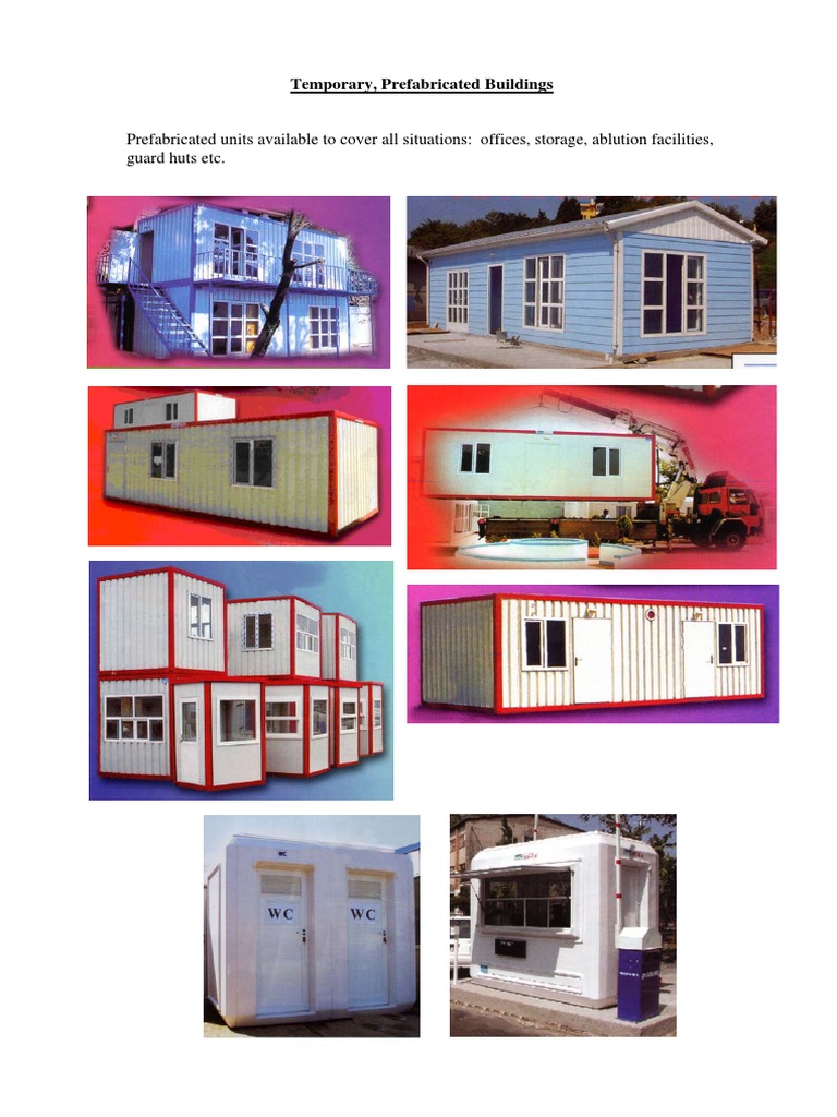 Prefabricated Units Available To Cover All Situations: Offices, Storage ...