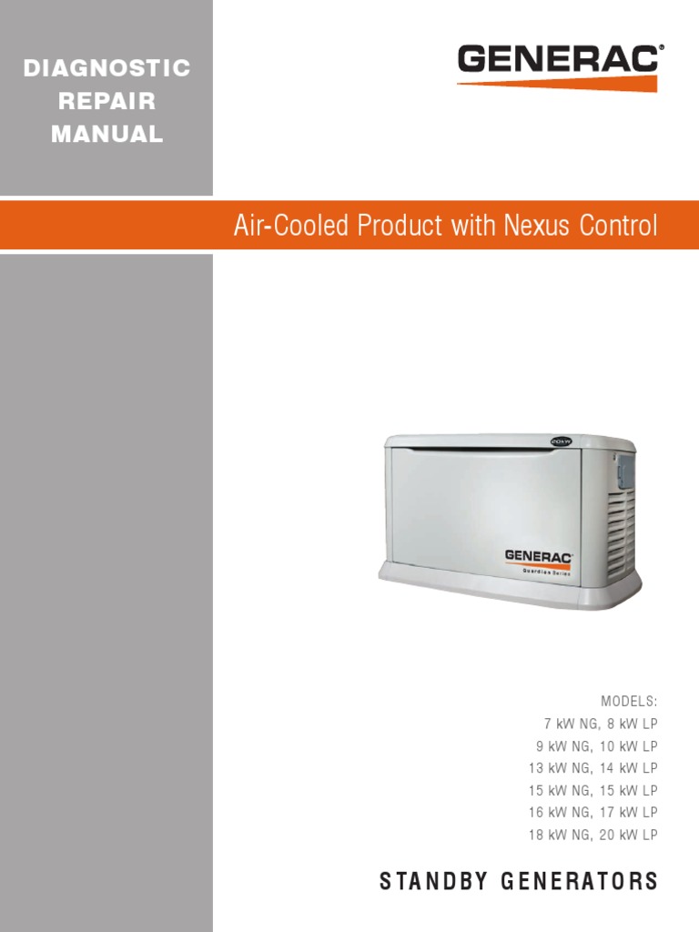 Generac Air-Cooled Gas Gen Ser Manual | PDF | Alternating Current | Switch