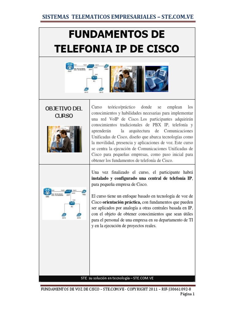 .VE Fundamentos de Telefonia IP en Cisco | Descargar gratis PDF | Voz ...