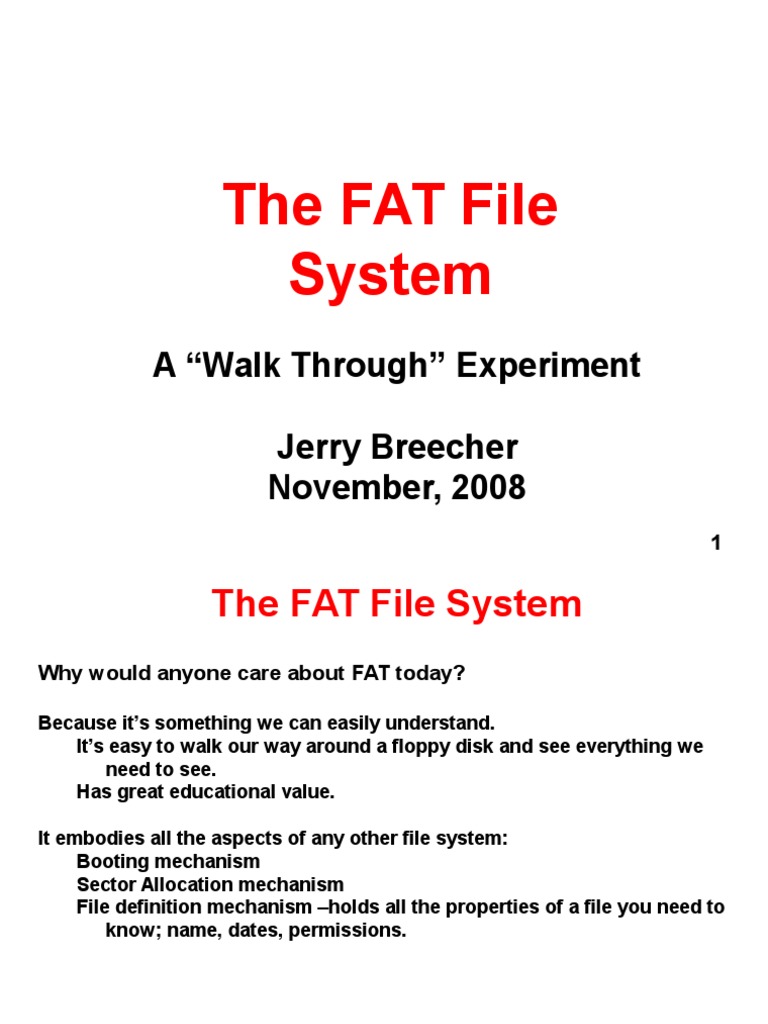 Examining The Fat File System | Download Free PDF | File System ...