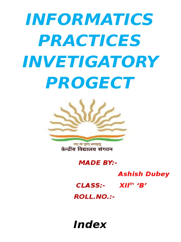 Ip Investigatory Project | Information Technology Management | Areas Of ...