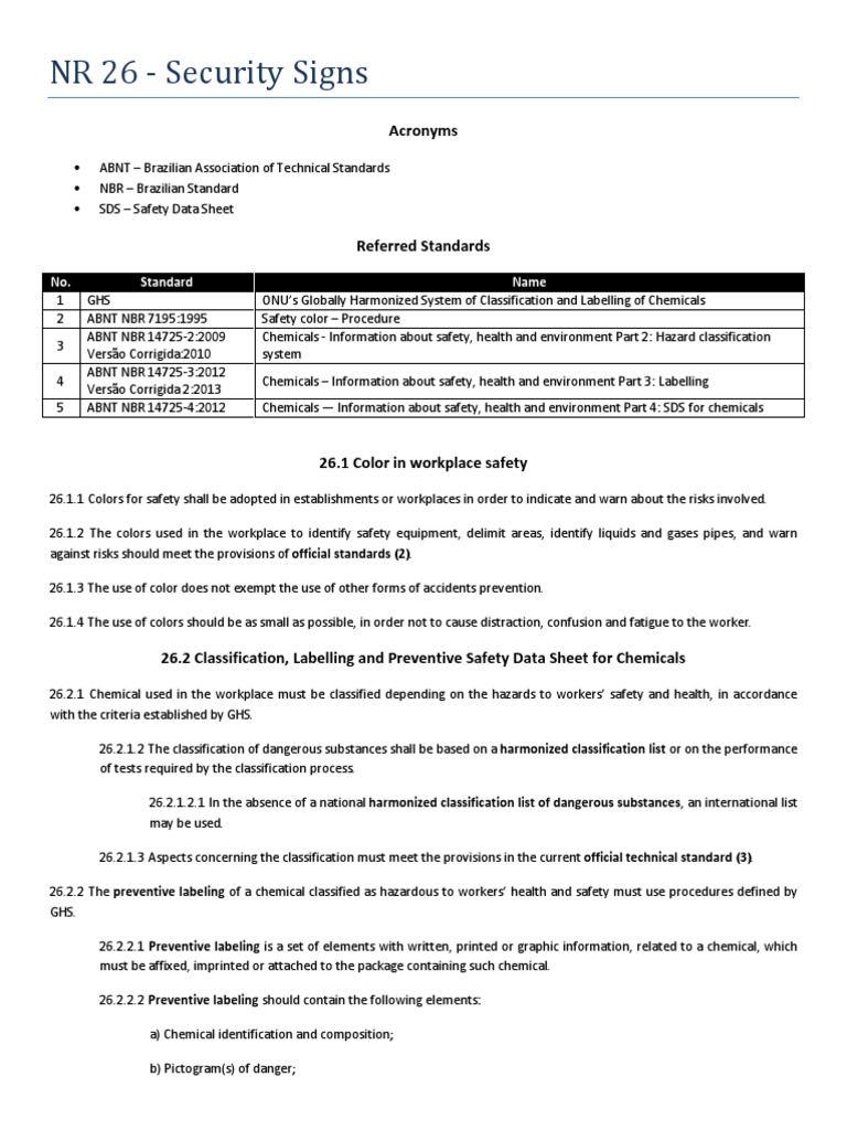NR 26 English | PDF | Labour Relations | Safety