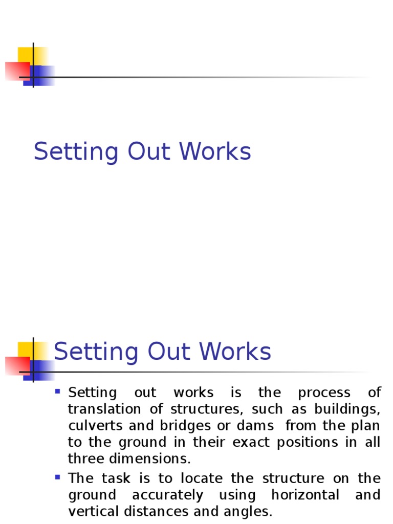 01 - Setting Out Works | PDF