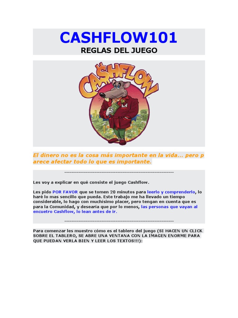 Cashflow 101 | PDF | Euro | Mercado (economía)