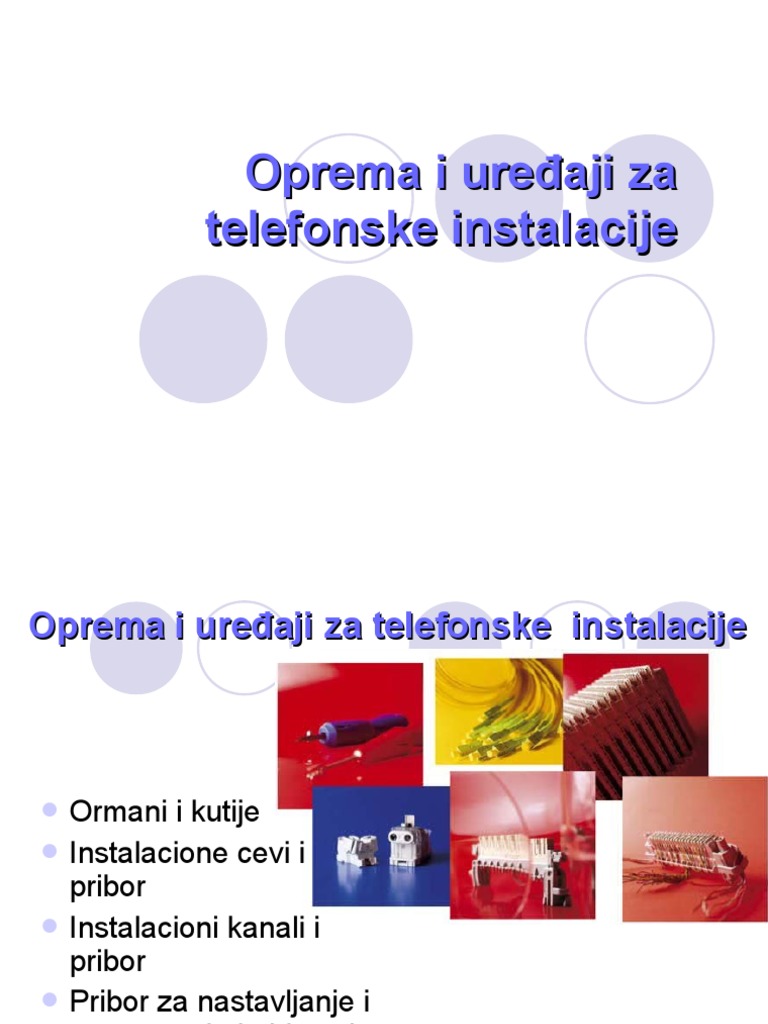 Oprema I Uredjaji Za Telefonske Instalacije | PDF