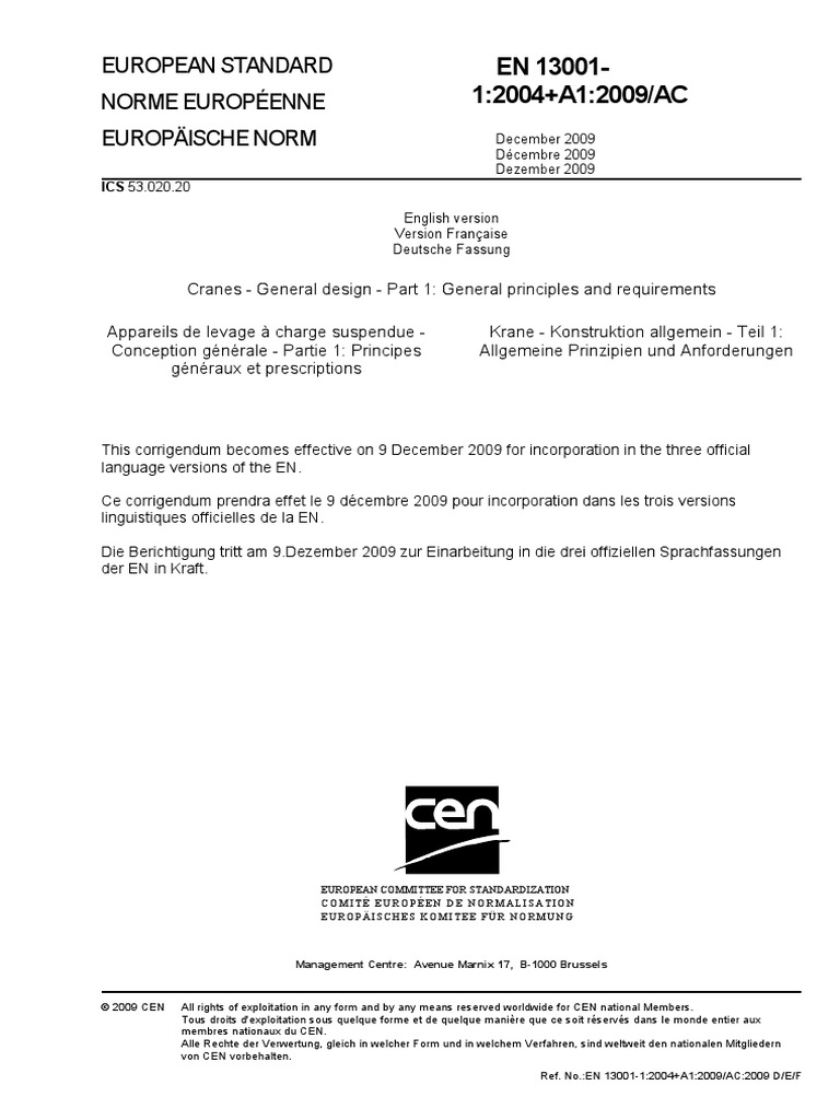 00147C14 en 13001 1 2004 A1 2009 Ac 2009 PDF | PDF | Science & Mathematics