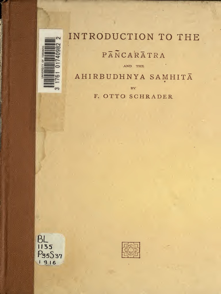 Schrader Introduction To The Pancharatra | PDF | Hindu Literature ...