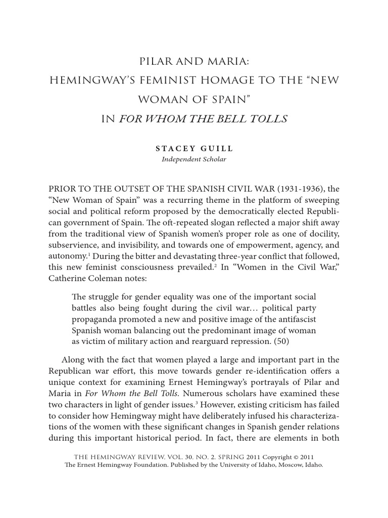 Pilar and Maria Hemingway's Homage To The "New Woman of Spain" in For ...