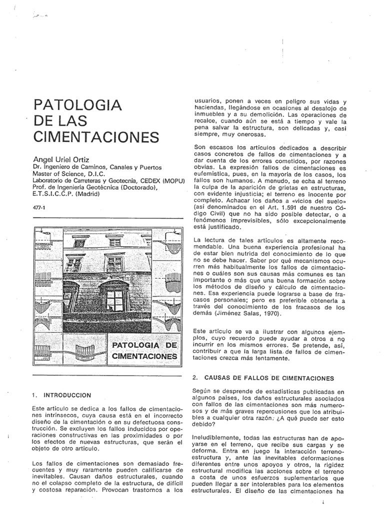 Patología de Las Cimentaciones | PDF | Artes del Lenguaje y ...