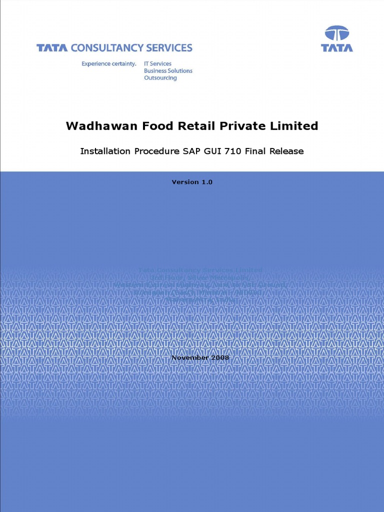 SAP GUI 710 Installation Procedure v1 | PDF | Sap Se | Login