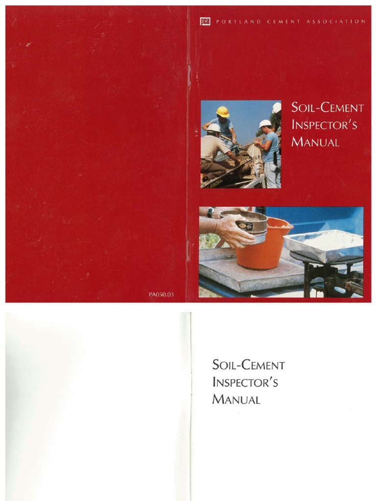 Soil-Cement Inspector's Manual | PDF | Soil | Ton