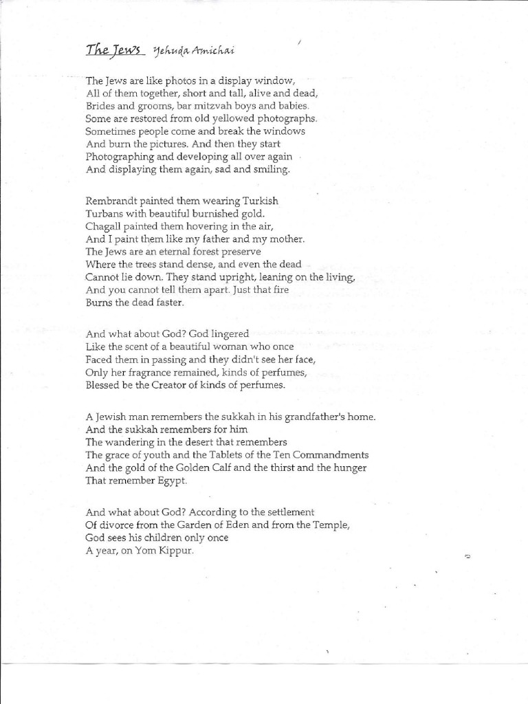Yehuda Amichai Poem Pdf 1923