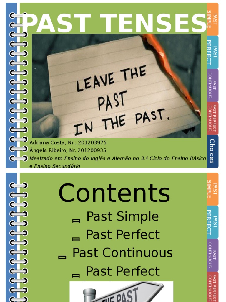 Past Tenses | PDF | Perfect (Grammar) | Grammatical Tense