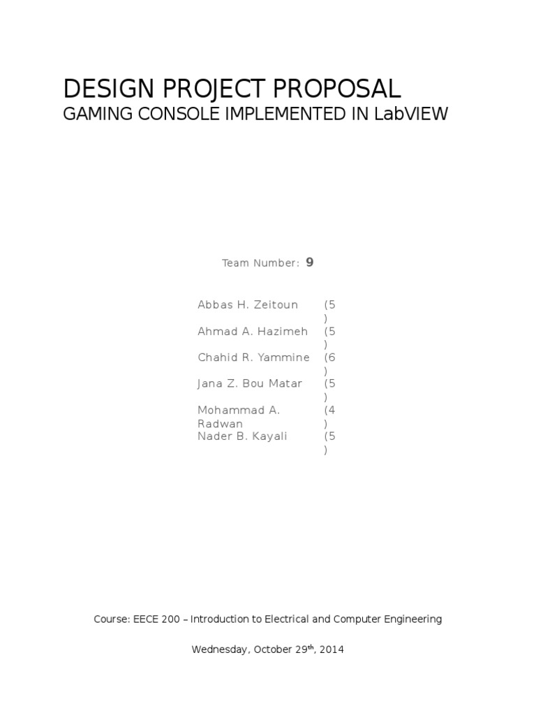 Project Proposal 1 | PDF | Graphical User Interfaces | Design