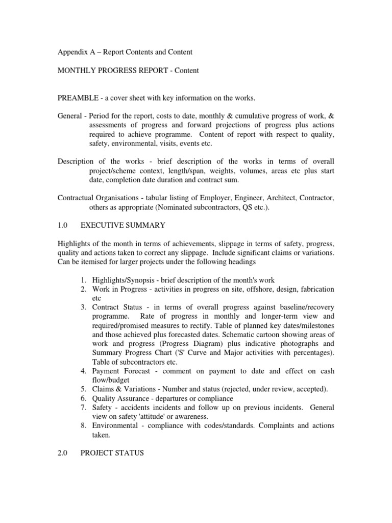 Appendices In Report