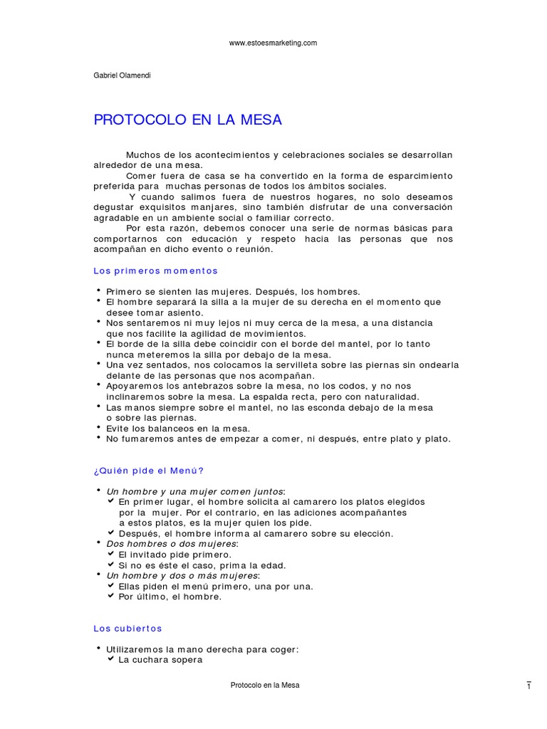 Protocolo en La Mesa | PDF