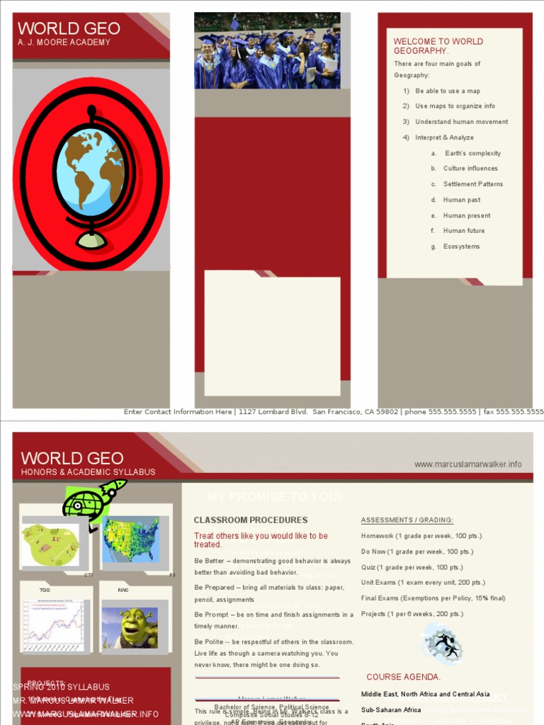 World Geo Course Syllabus | PDF | Syllabus | Homework