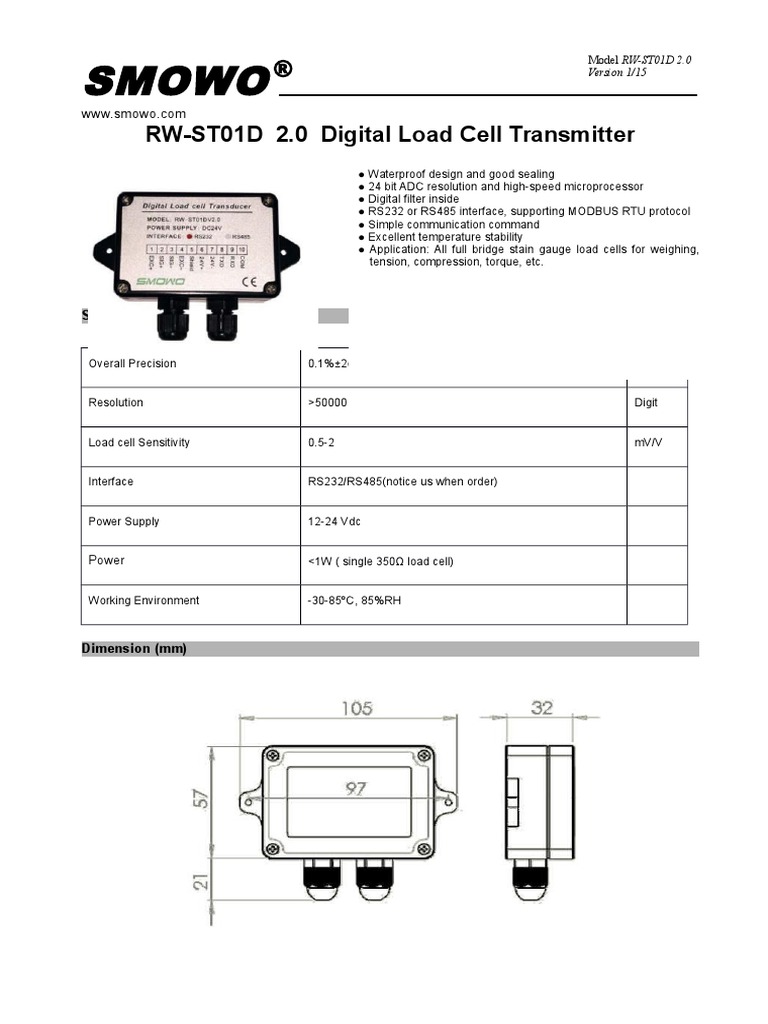 RW-ST01D 2.0 Manual | PDF | Calibration | Digital Technology