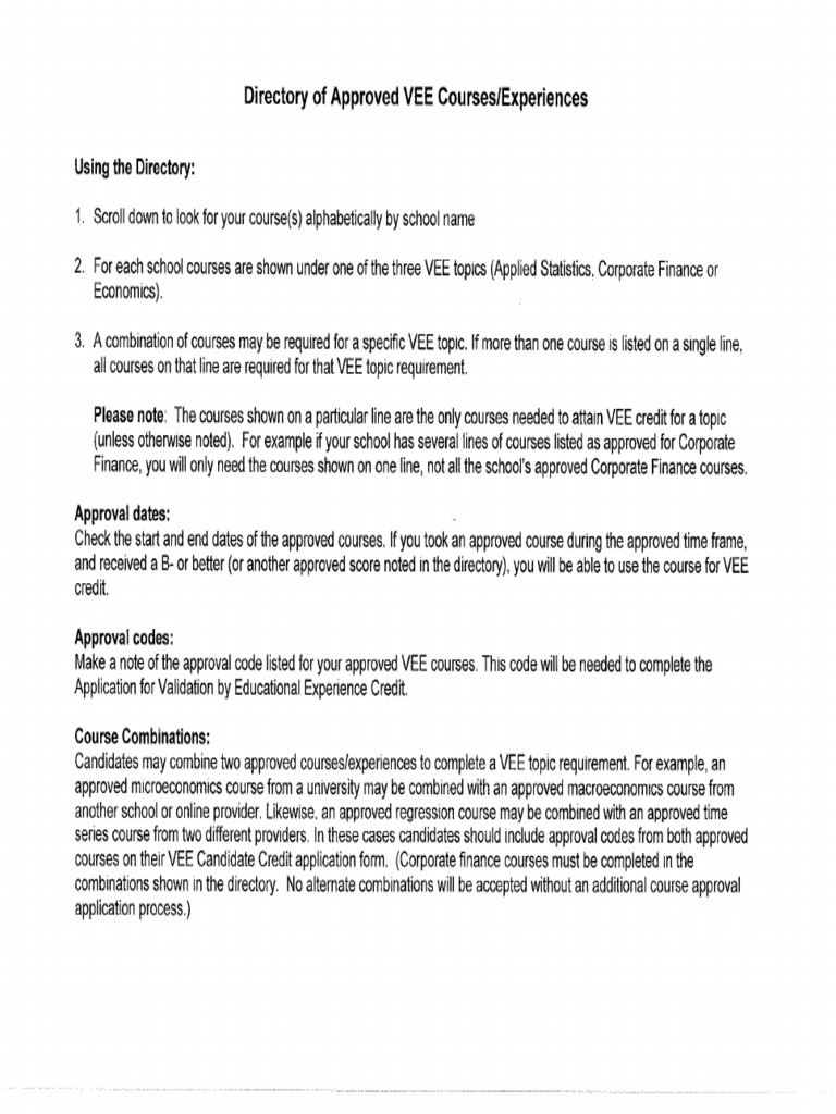 Edu Vee Dir Approved Courses | PDF | Econometrics | Economics