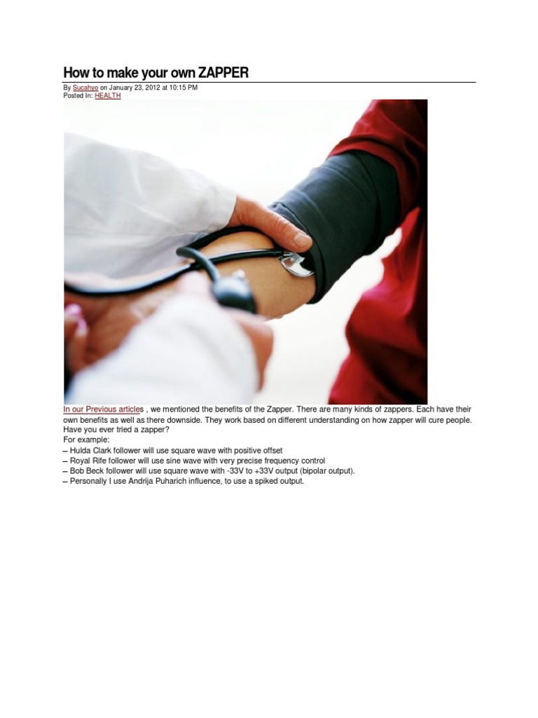 How To Make Your Own ZAPPER | PDF | Inductor | Resistor