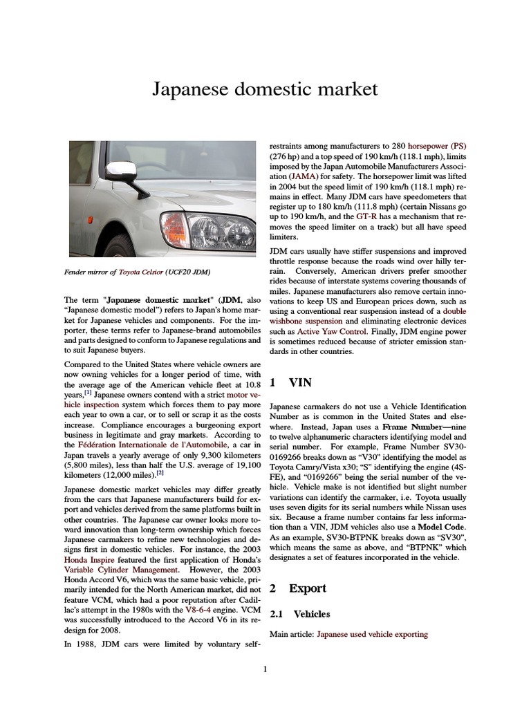 JDM Cars | PDF | Automobiles | Car