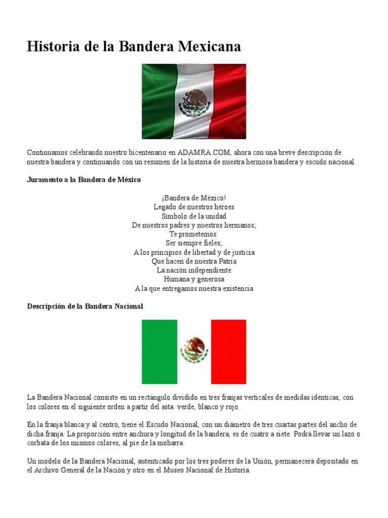 Historia de La Bandera Mexicana | PDF | México | Agitación