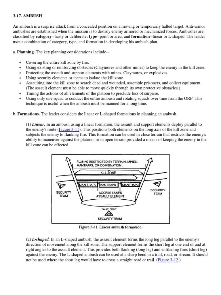 Ambush PDF | PDF | Ambush | Platoon
