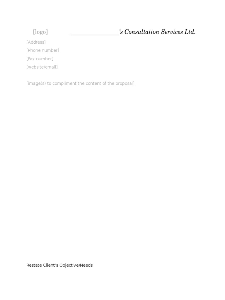 Client Proposal | PDF