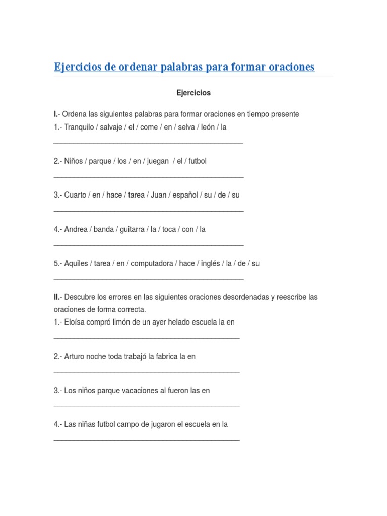 Hojas De Trabajo De Palabras Desordenadas Excelente Cuadernillo De