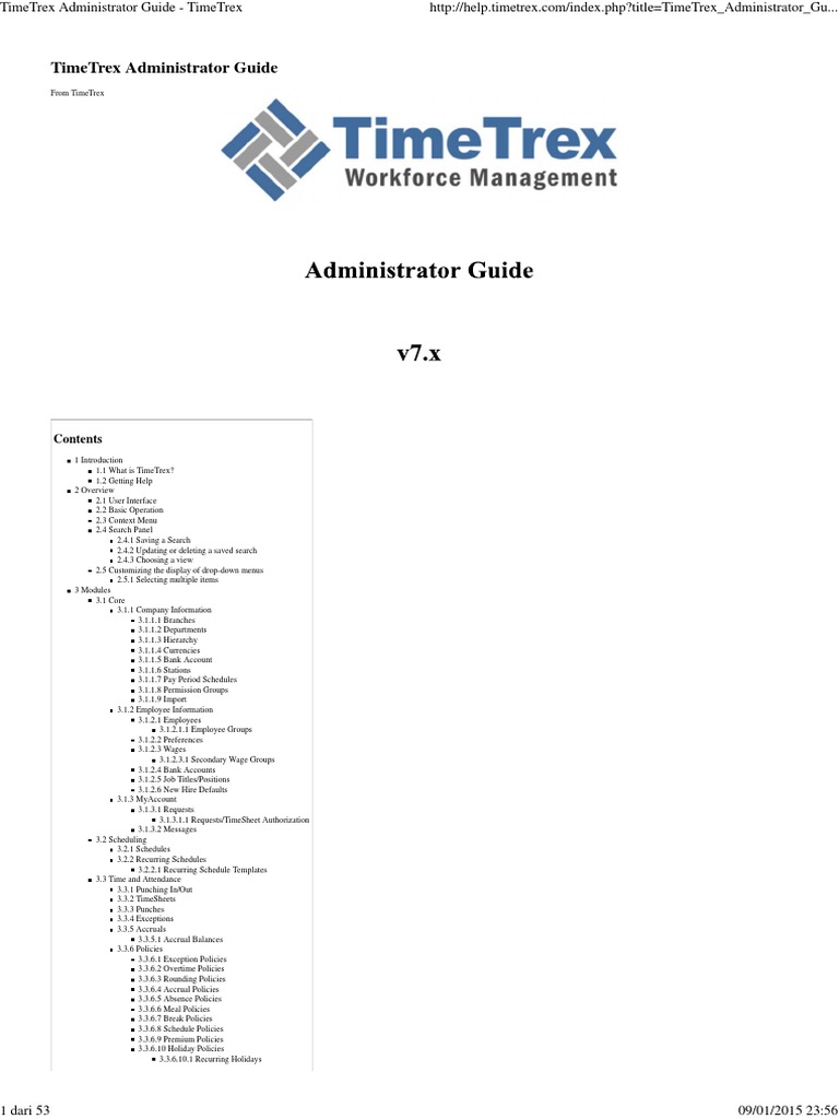 Panduan TimeTrex | PDF | Hierarchy | Icon (Computing)