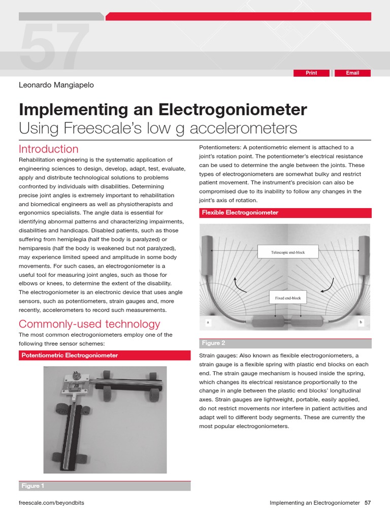 Electrogoniometer | PDF | Accelerometer | Analog To Digital Converter