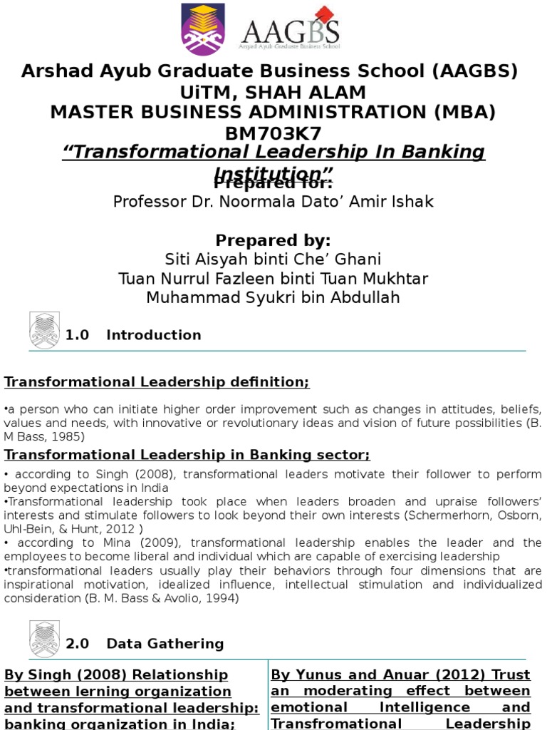 Transformational Leadership | PDF | Transformational Leadership ...