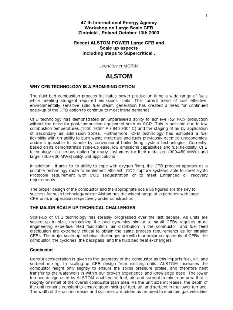 Alstom Boiler | PDF | Boiler | Combustion