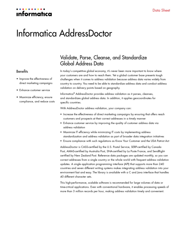 Address Doctor in IDQ | PDF | Address (Geography) | Application ...