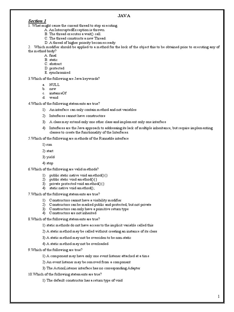 Core Java | PDF | Enterprise Java Beans | Method (Computer Programming)