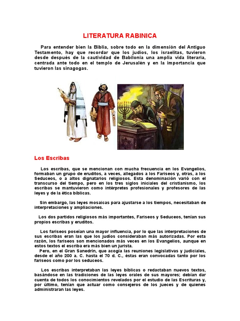Literatura Rabínica | PDF | Rabino | Judios y judaísmo
