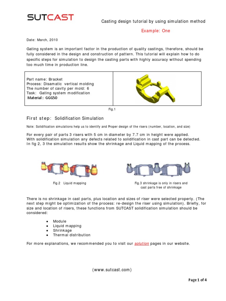 Bracket-Casting Design Tutorial by Using Simulation | PDF | Casting (Metalworking) | Materials ...