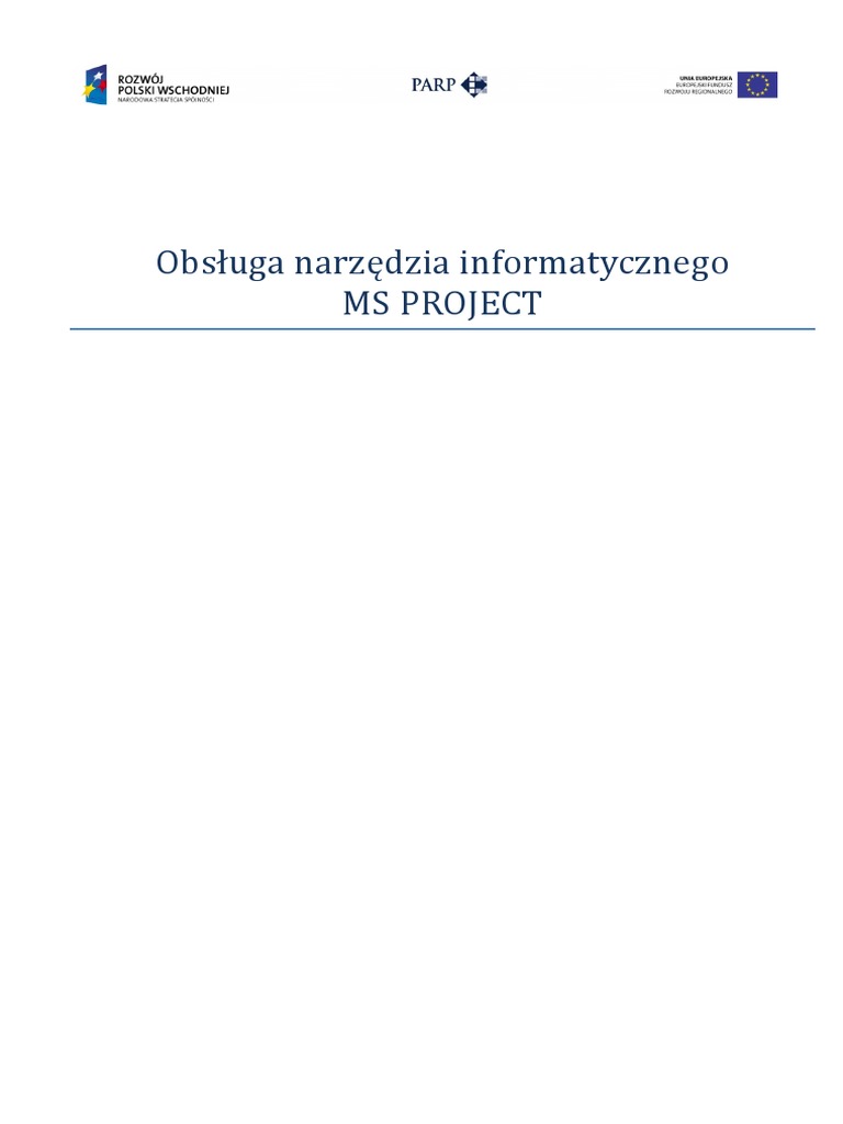 Podręcznik MS Project 2007 PDF | PDF