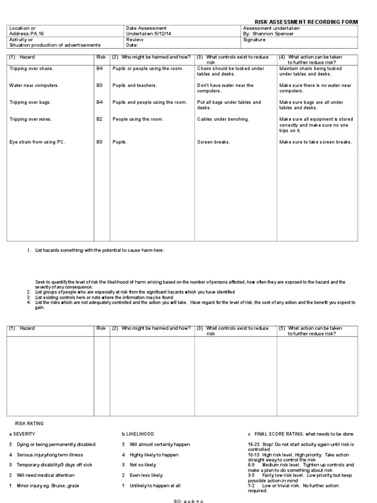 Risk Assessment | PDF | Risk Assessment | Risk