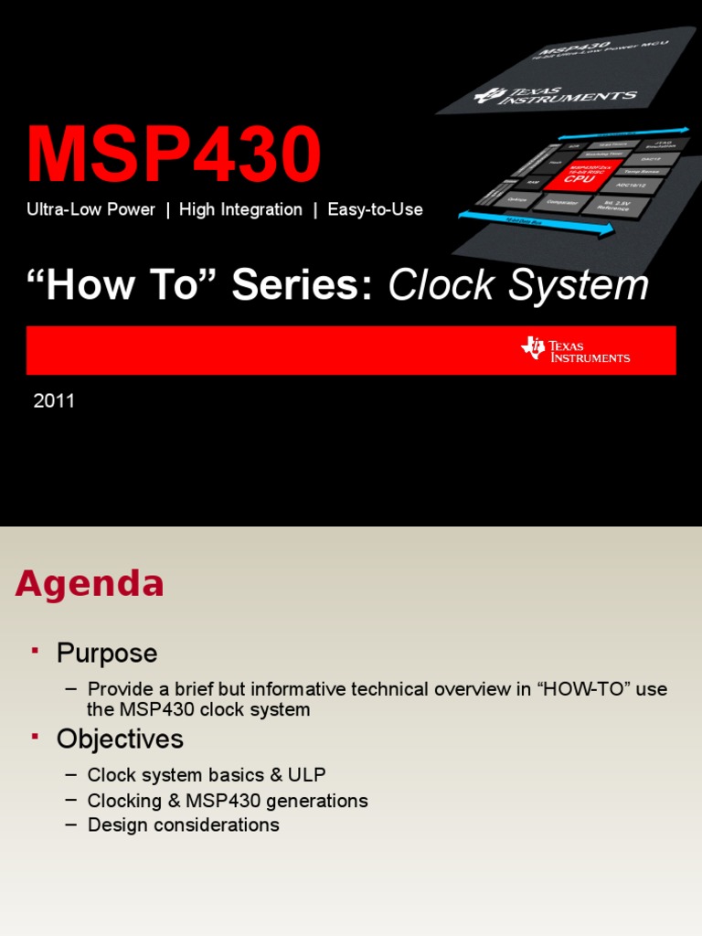 Msp430 How To Clocks Pdf Clock Computer Hardware