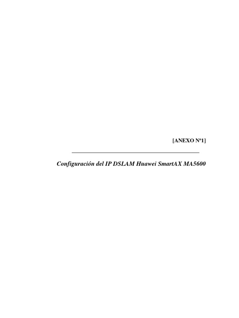Huawei and Alcatel DSLAM Configurations | PDF | Asynchronous Transfer ...