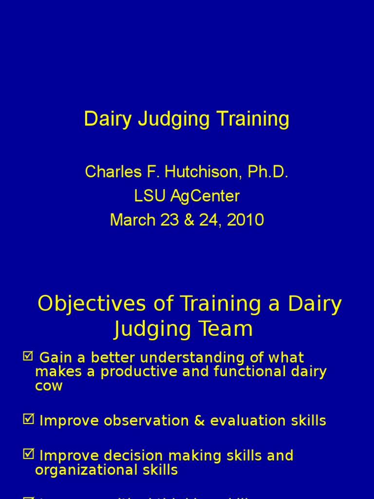 Dairy Judging | PDF | Dairy Cattle | Cattle