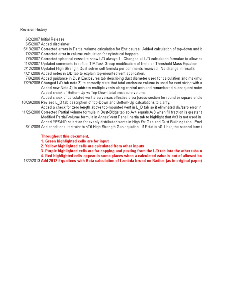 NFPA 68 Vent Calculation Guide | PDF | Volume | Gases