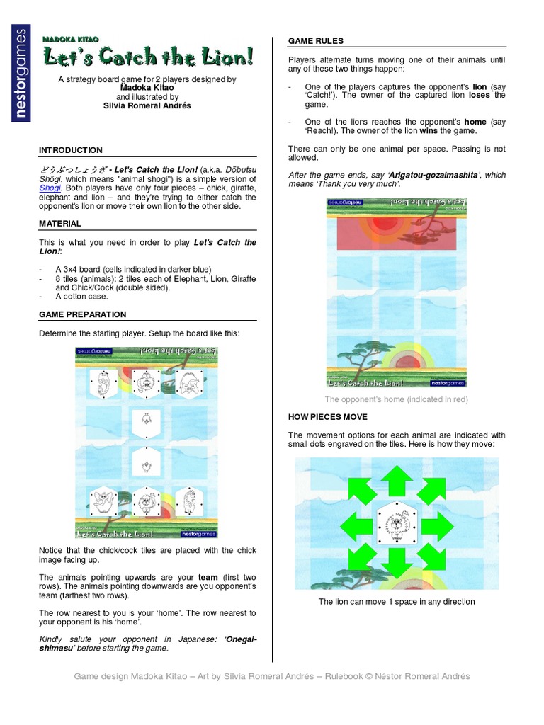 Lion en | PDF | Board Games | Chess