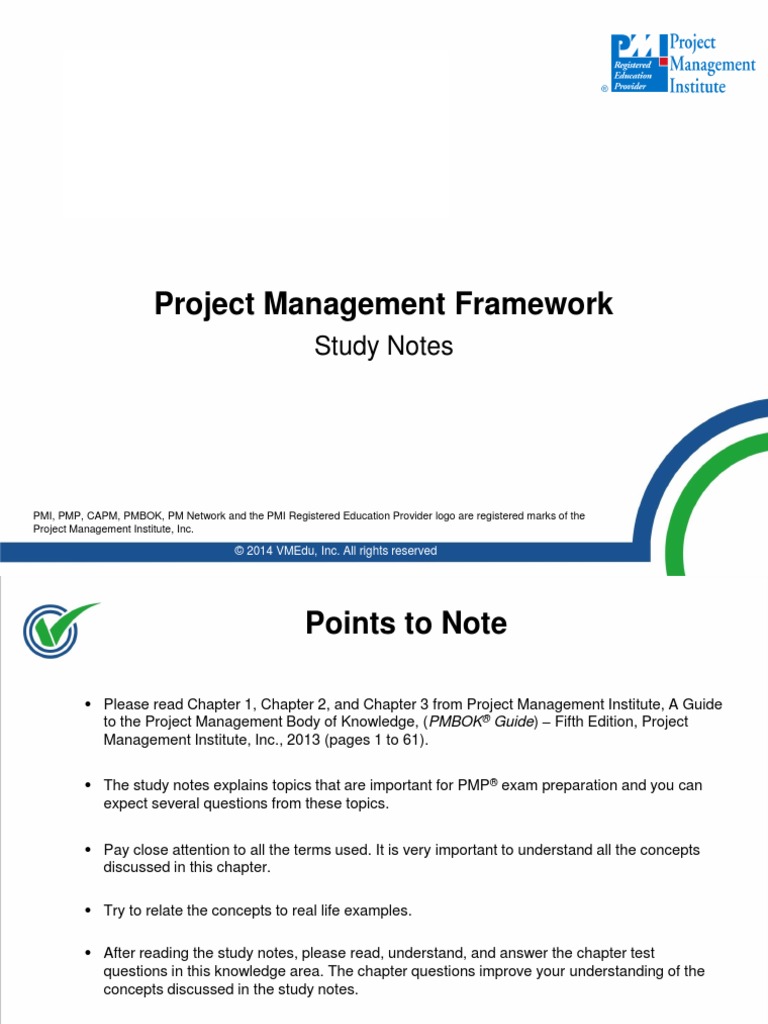 StudyGuidesPDF PMstudy Project Management Framework Framework | PDF